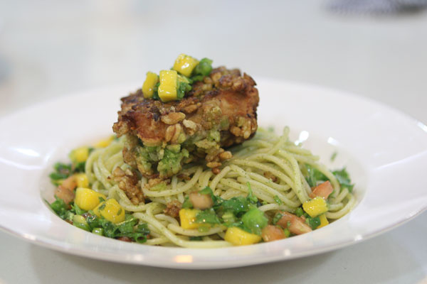 Pinipig Crusted Lapu Lapu with Salsa Crudo Pasta – Food Thinkers